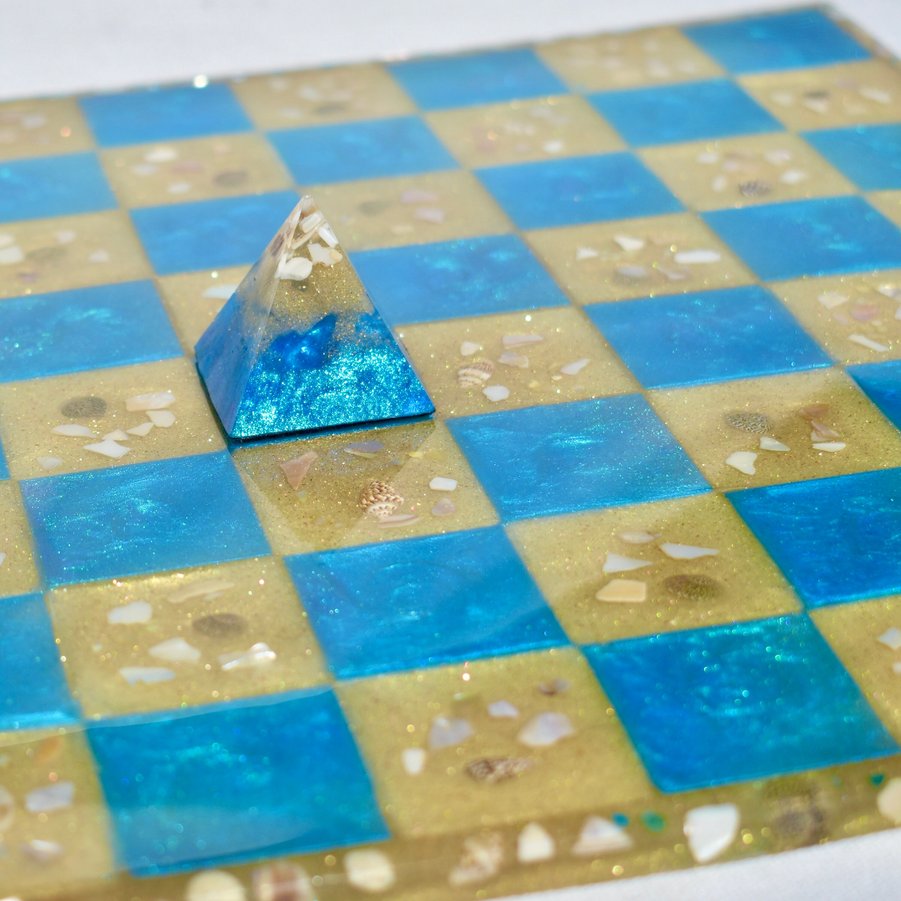 Seashell Chess/checkers Board • Ocean Themed Chess/checkers Board ...