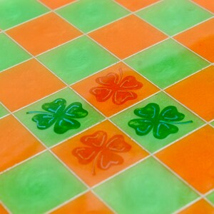 Irish Themed Chess Set Gift • St. Patrick’s Chess Set • Irish Tri-color ...