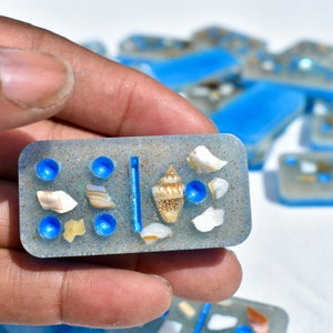 Seashell Dominoes • Beach Themed Domino Set • Beach Lover Gift • Ocean ...