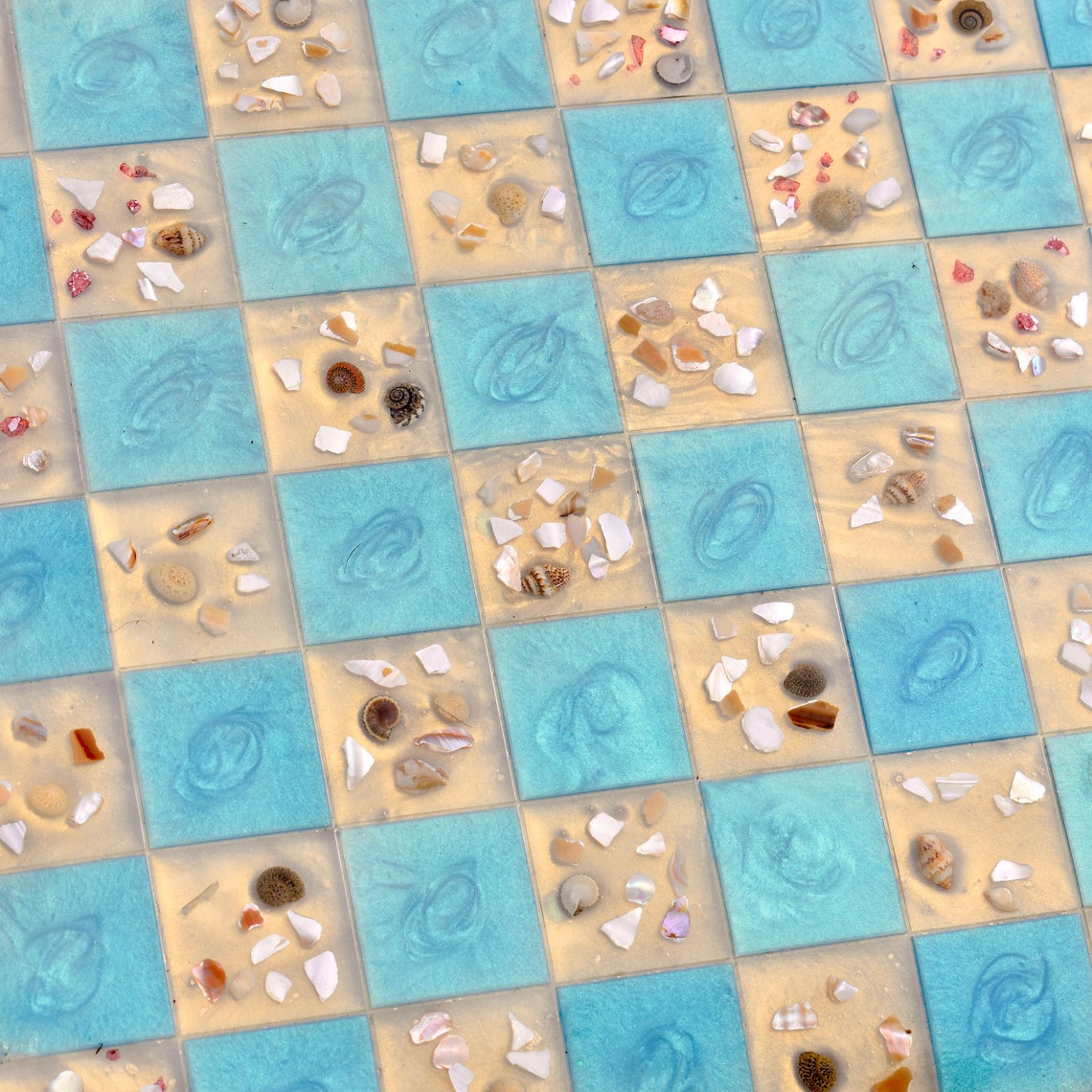 Beach Themed Chess Set Ocean Themed Gifts Chess Gifts Epoxy Chess Set ...