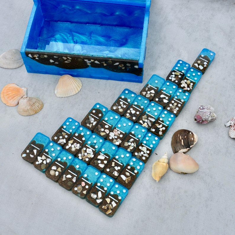 Beach Themed Dominoes Gift Ocean Dominoes Custom Dominoes - Etsy
