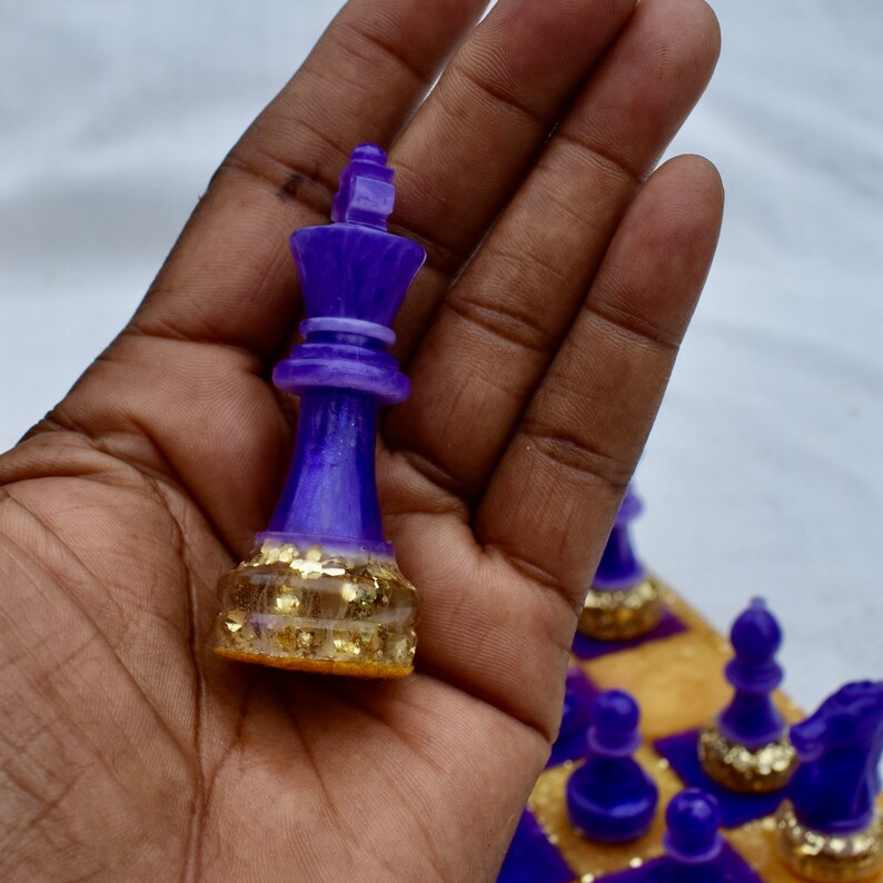Regal Purple Gold Chess & Checkers Set • Custom Purple Gold Chess ...