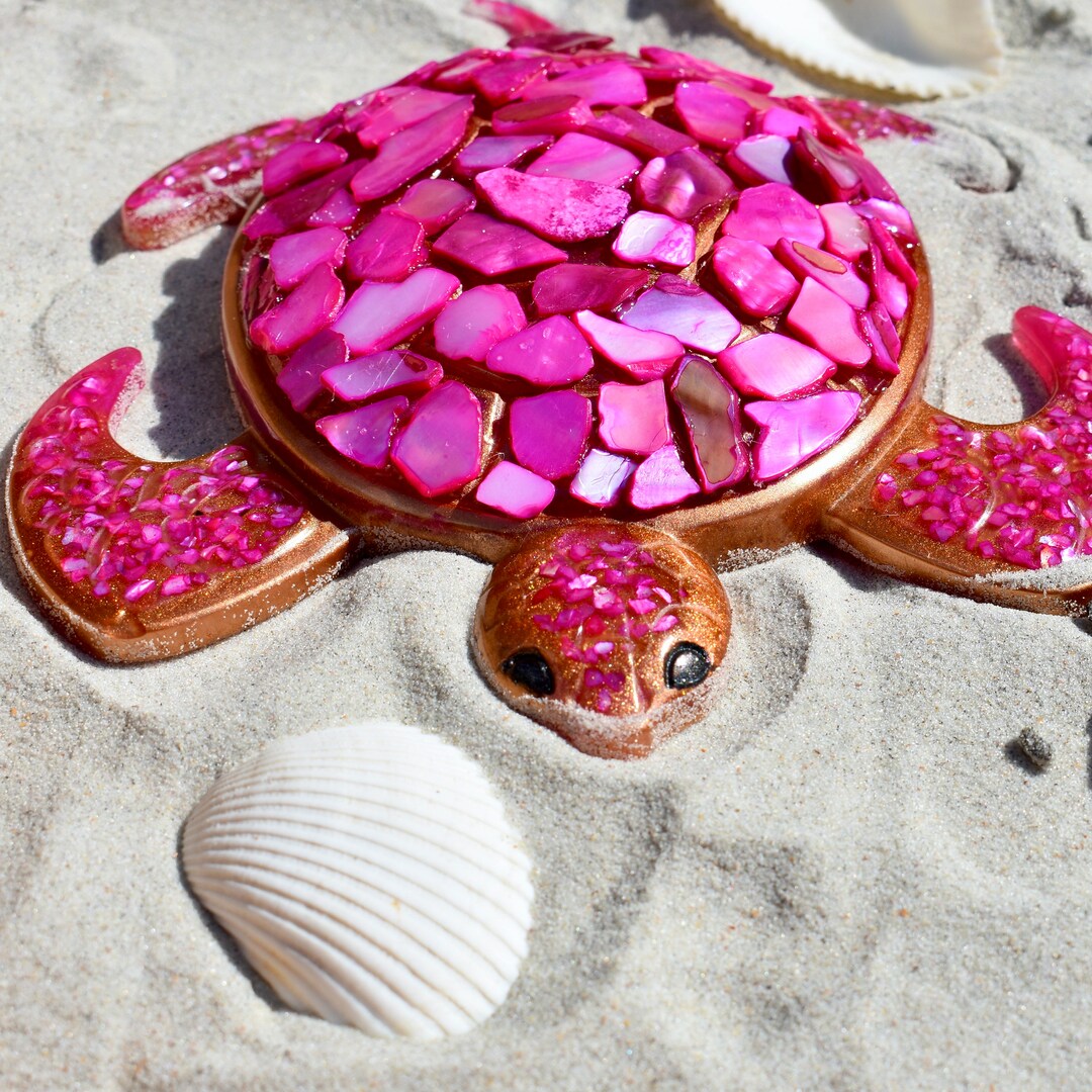 Pink Sea Turtle Gift • Sea Turtle Lover Gift • Sea Turtle Figurine ...
