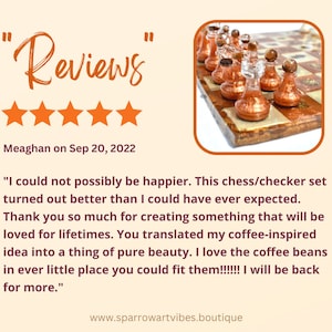 Coffee Lover Gift, Coffee Lover Chess/checkers Set, Coffee Bean Chess ...