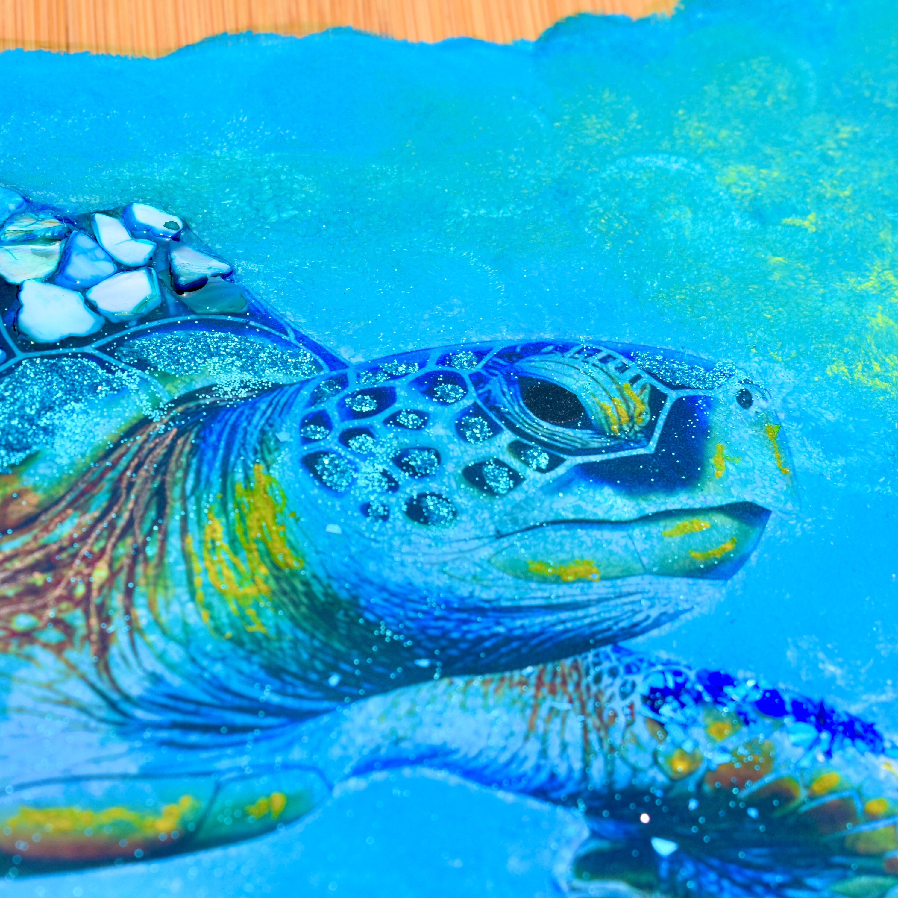 Bamboo Sea Turtle Serving Board Sea Turtle Charcuterie Board Multi ...