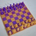 Custom Purple & Gold Chess/checker Board Game Set - Etsy