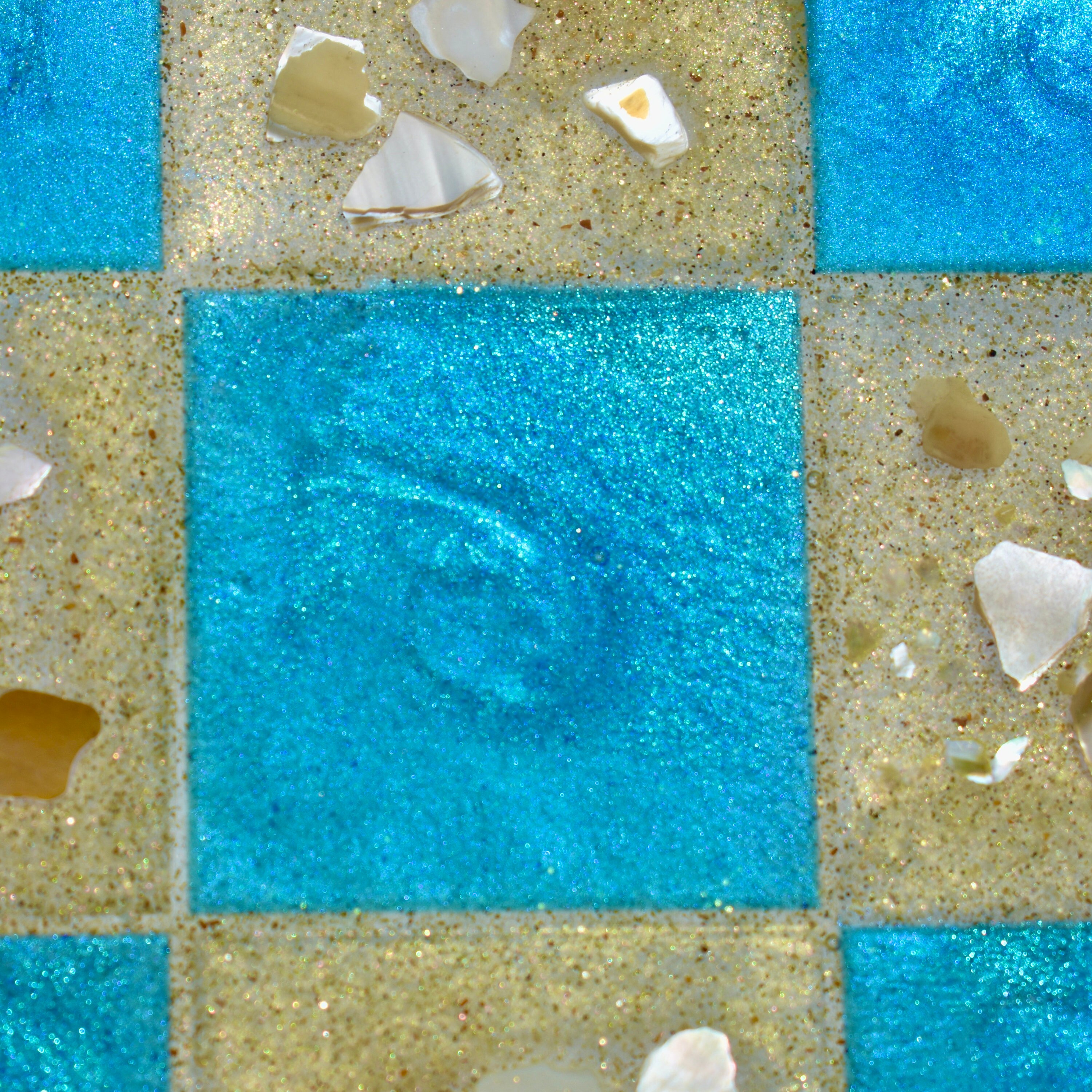 Seashell Chess/checkers Board • Ocean Themed Chess/checkers Board ...