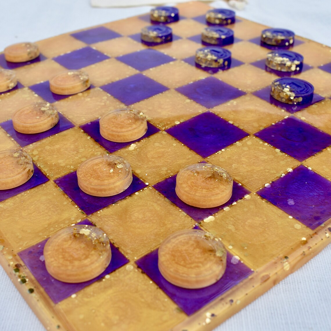 Regal Purple Gold Chess & Checkers Set • Custom Purple Gold Chess ...