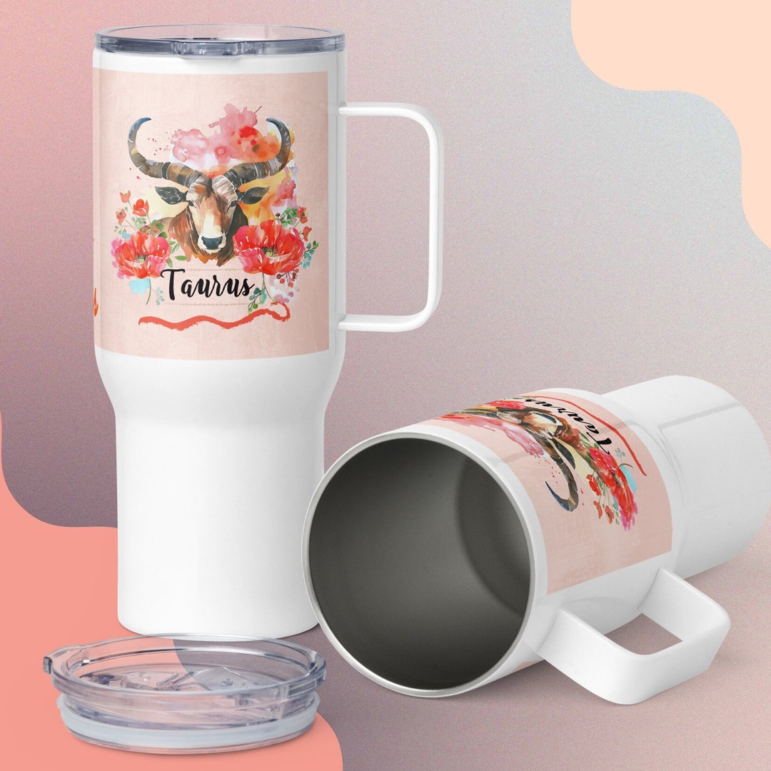 Taurus Birthday Travel Mug, Personalized Taurus Travel Mug, Taurus ...