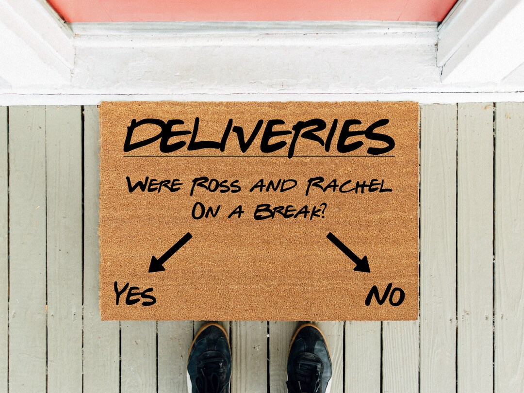 Were Ross and Rachel on A Break Friends TV Show Funny Doormat Friends ...