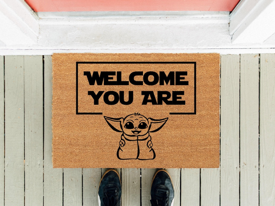 Welcome You Are Grogu Doormat - Funny New Homeowner Gift - Etsy