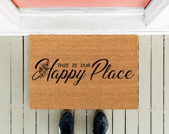 Our Happy Place Doormat - Etsy