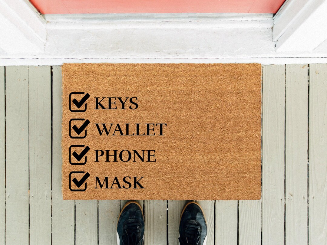 Door Mat Keys Wallet Phone