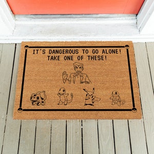 It's Dangerous to Go Alone | Funny Doormat | Video Game | Animation ...