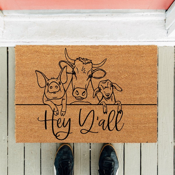 Hey Yall Mat - Etsy