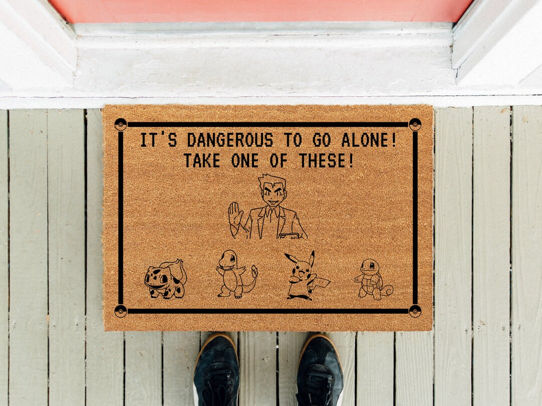 It's Dangerous to Go Alone | Funny Doormat | Video Game | Animation ...
