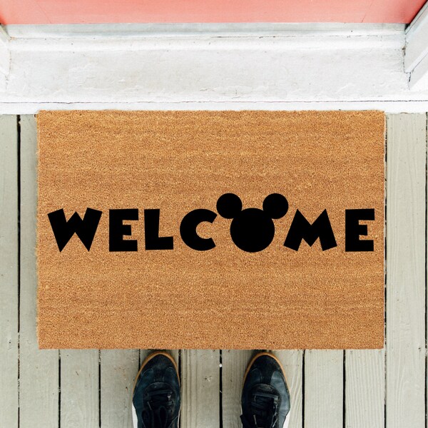Mickey Mouse Welcome Mat - Etsy