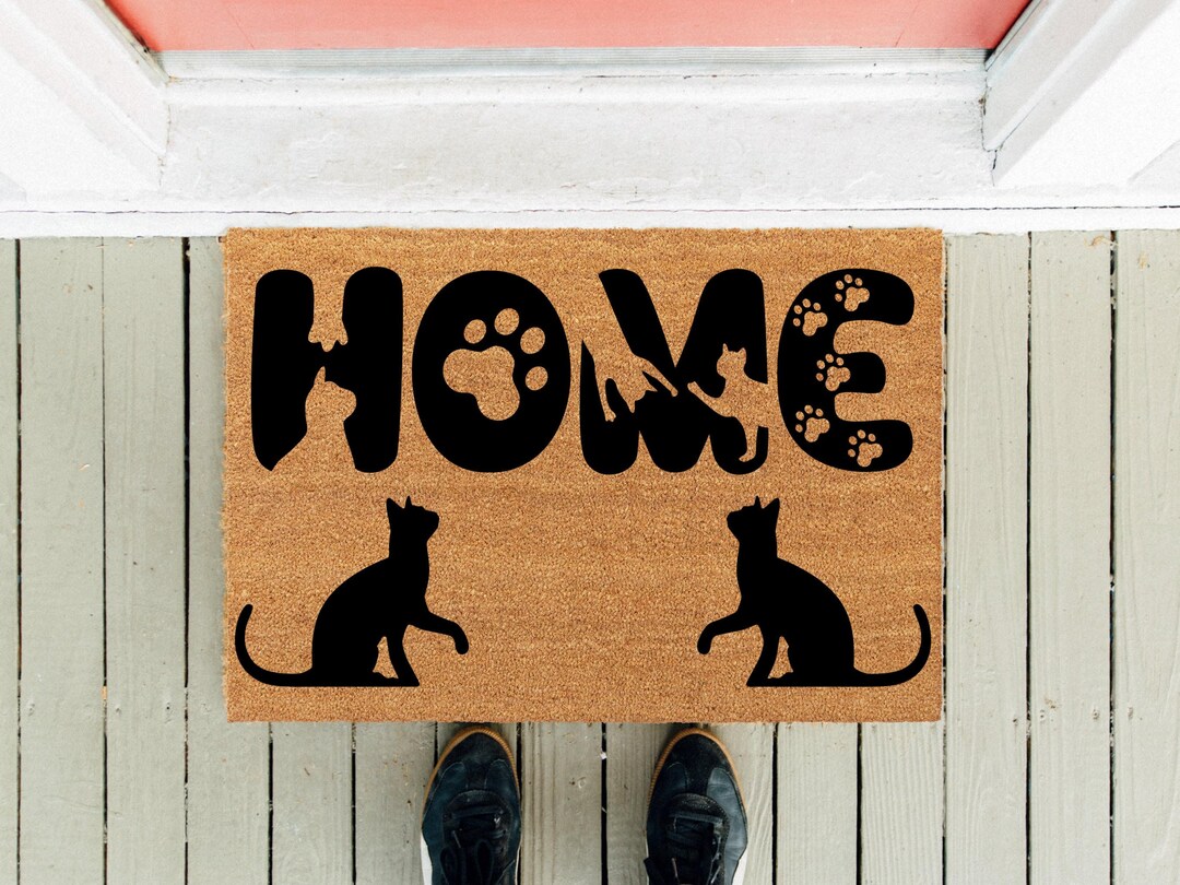 Cats Home Doormat: Funny Welcome Mat, Cat Lovers Gift - Etsy