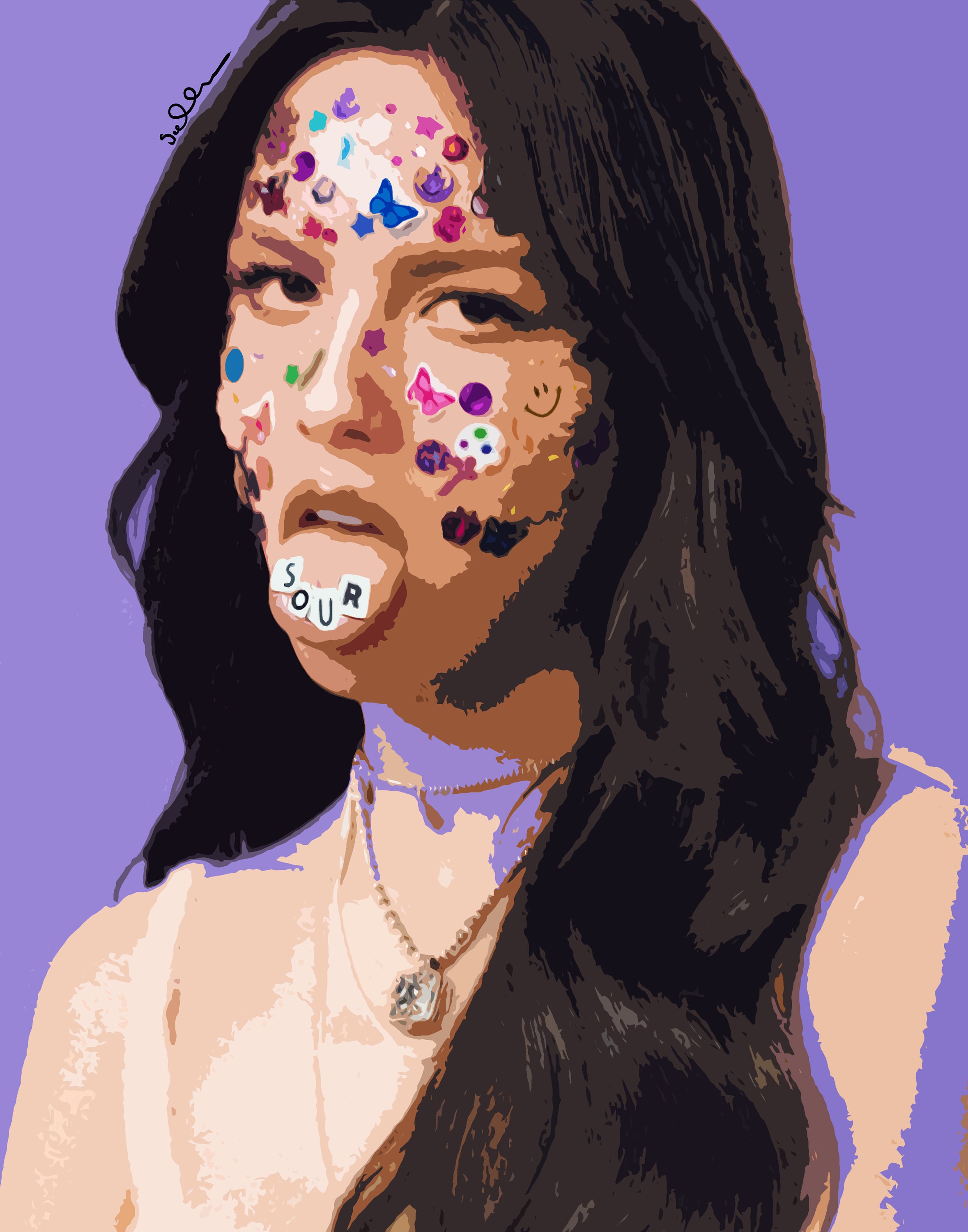 Olivia Rodrigo Sour Album Cover Poster sold by Daisy | SKU 255693 ...