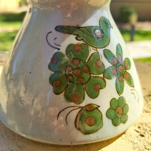 VTG Tonala Pottery Creamer W/green Bird and Flowers Ken Edwards Signed ...