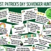 St. Patrick's Day Scavenger Hunt Printable Rhyming Card Clues - St ...