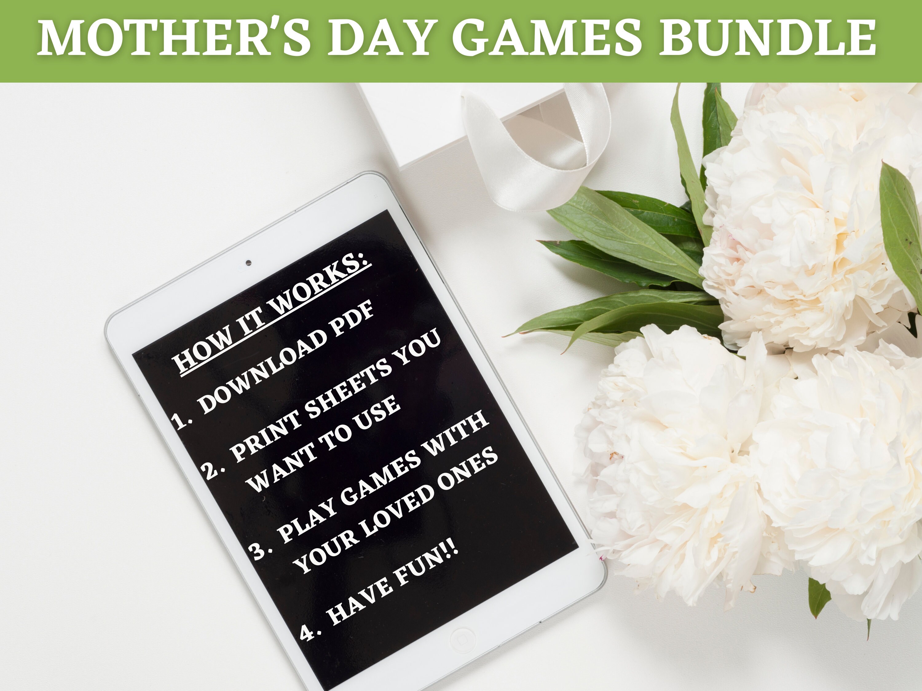 Mothers Day Printable Game Bundle for Kids and Adults Mother's Day ...
