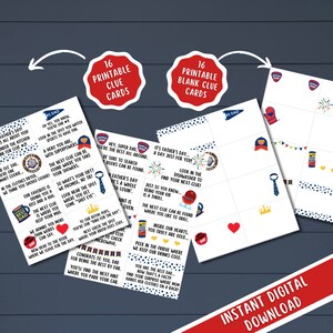 FATHER'S DAY Scavenger Hunt Printable Clues - Indoor Treasure Hunt ...