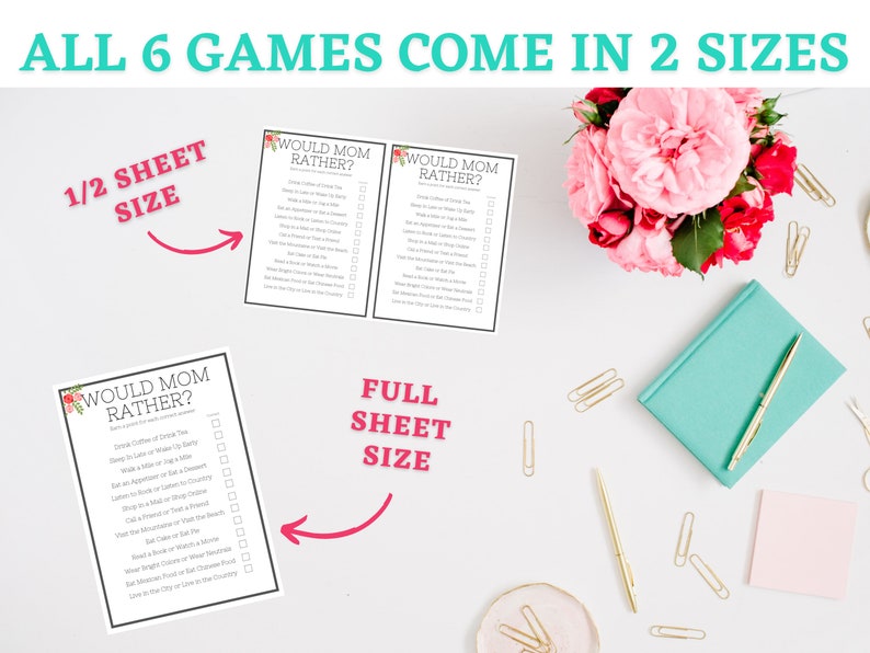 Mothers Day Printable Game Bundle for Kids and Adults Mother's Day ...