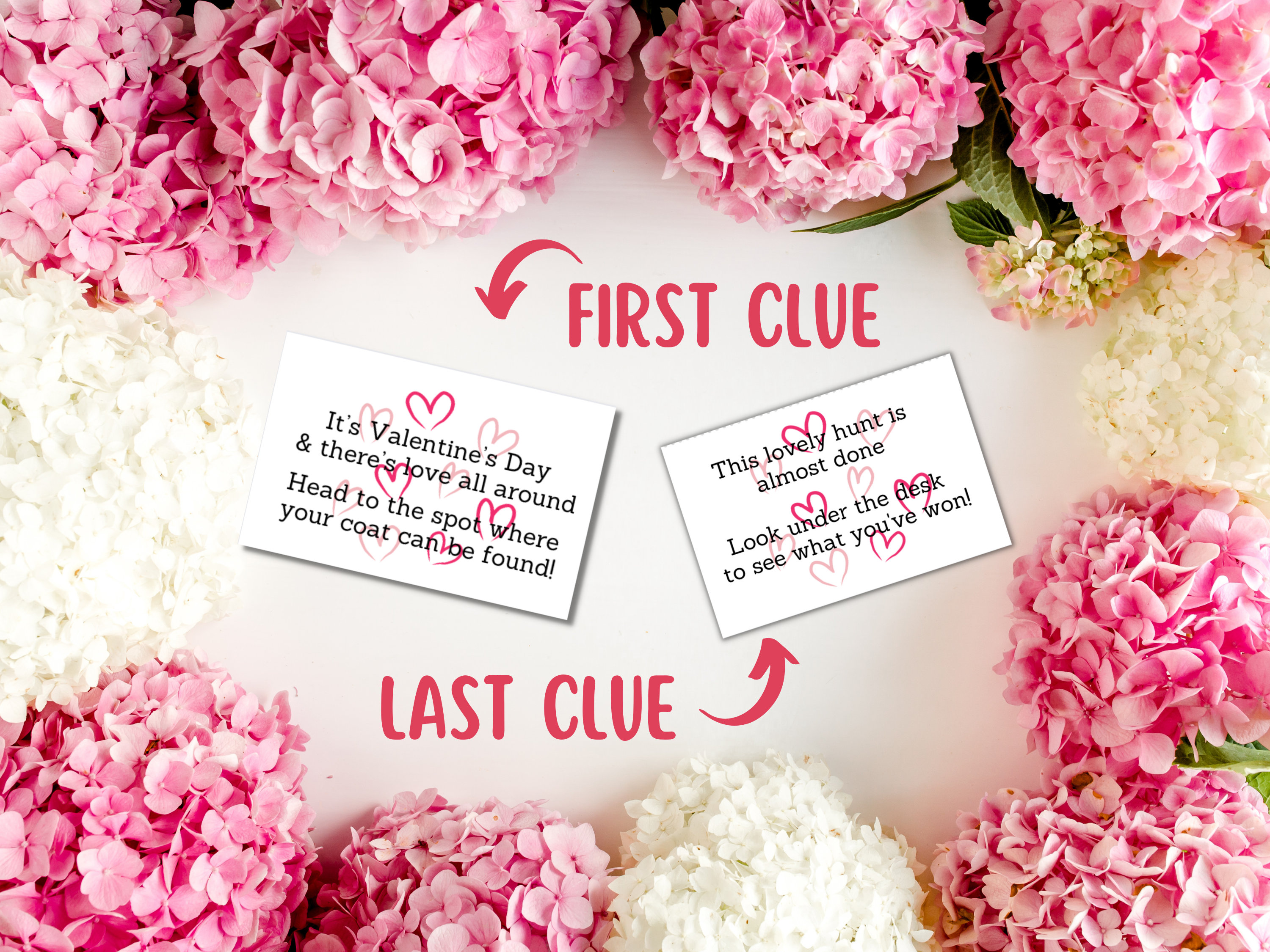 Valentine's Day Scavenger Hunt Printable Clues - Indoor Treasure Hunt ...
