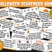 Halloween Scavenger Hunt Printable Clues - Indoor Treasure Hunt Hints ...