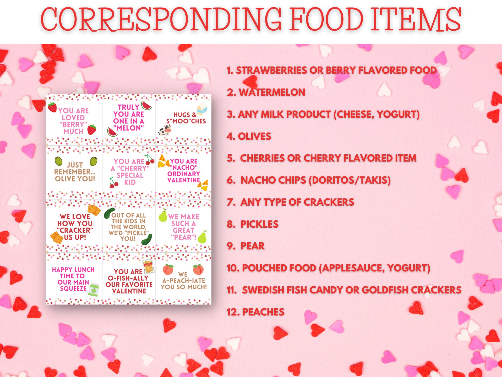 Kids' Valentine's Snack & Lunch Tags - Printable Food Love Notes for ...