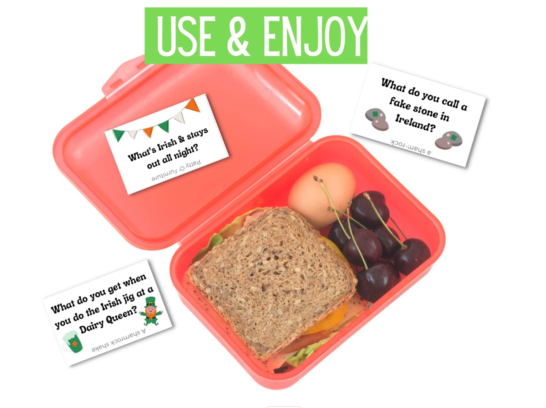 St. Patrick's Day Funny Lunch Box Jokes for Kids St. Patty's Family Fun ...