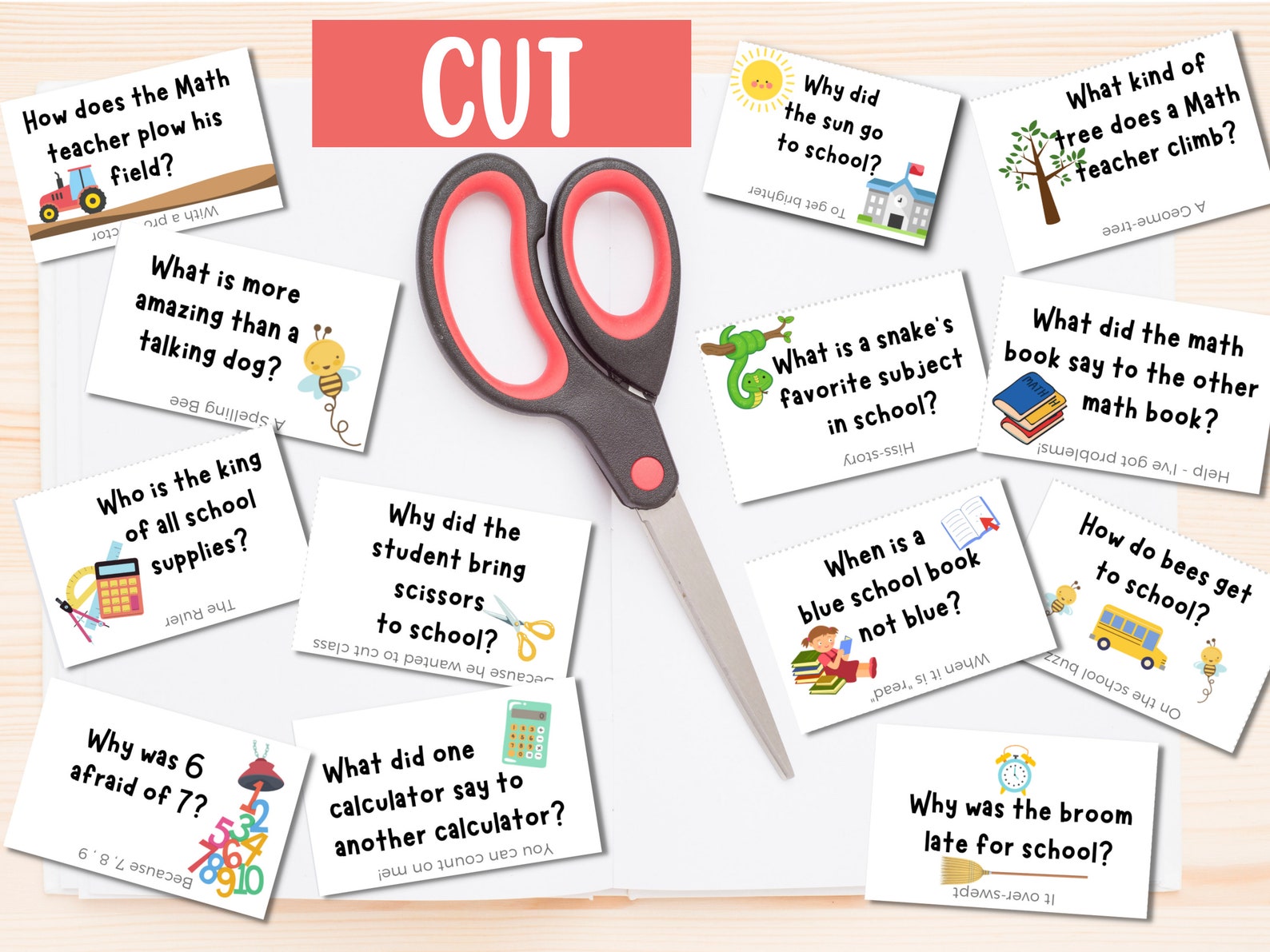 Back to School Printable Lunch Box Jokes for Kids to Celebrate First ...