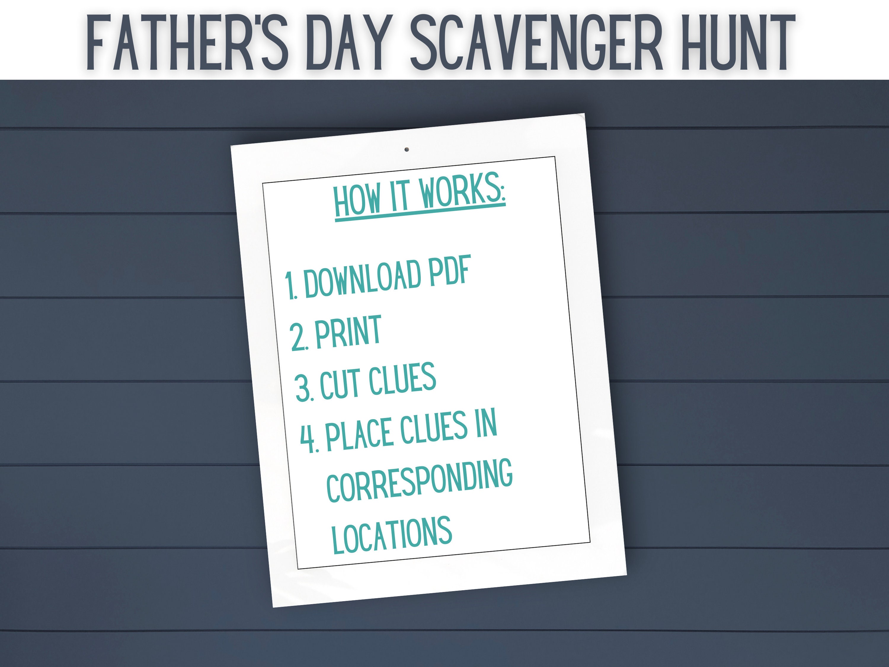 Father’s Day Scavenger Hunt Printable Clues - Indoor Treasure Hunt ...