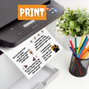 Halloween Scavenger Hunt Printable Clues - Indoor Treasure Hunt Hints ...