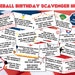 Baseball Birthday Scavenger Hunt Printable for Kids - Indoor Sports ...