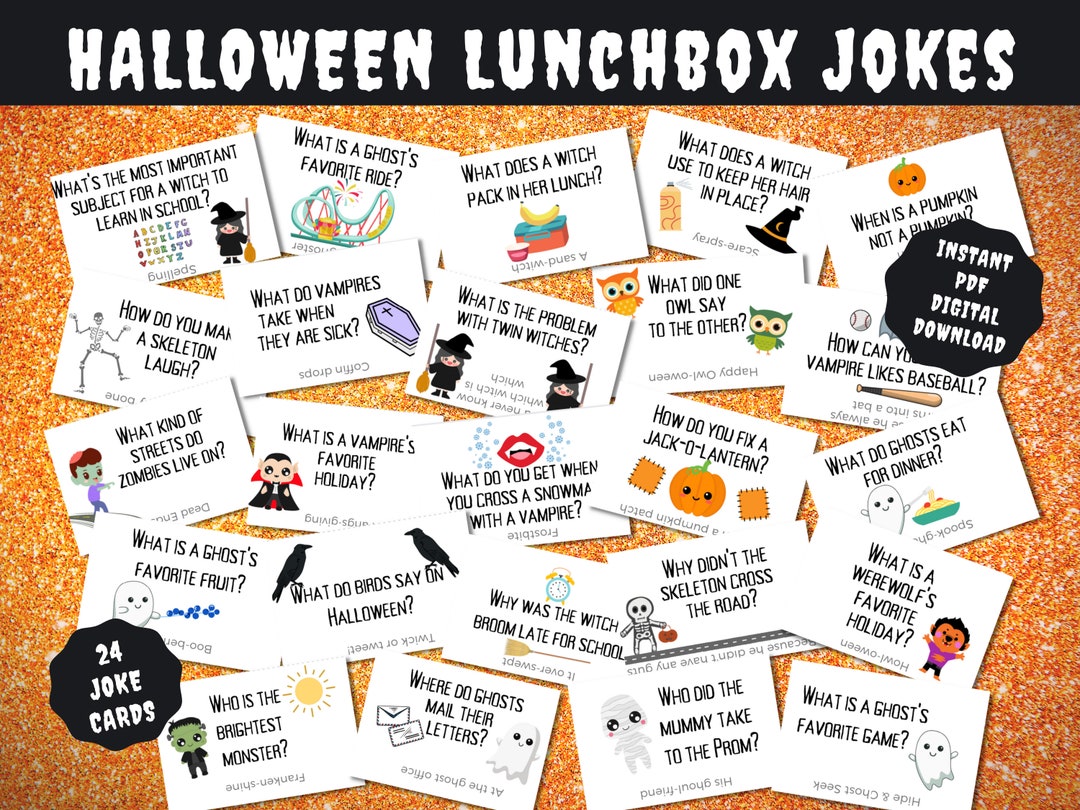 Halloween Printable Lunch Box Jokes for Kids to Celebrate Spooky Fall ...