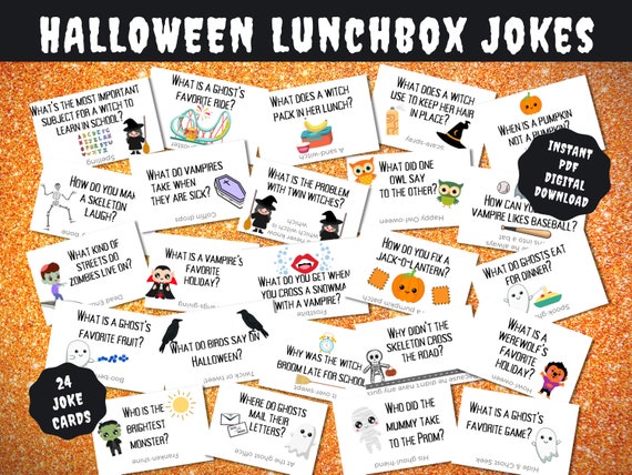 Halloween Printable Lunch Box Jokes for Kids to Celebrate - Etsy