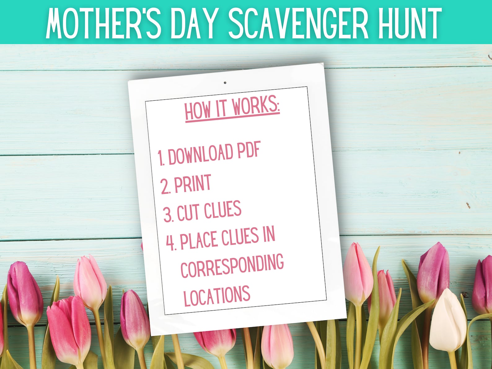 Mother’s Day Scavenger Hunt Printable Clues - Indoor Treasure Hunt ...