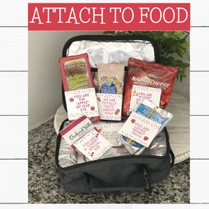 Kids' Valentine's Snack & Lunch Tags - Printable Food Love Notes for ...