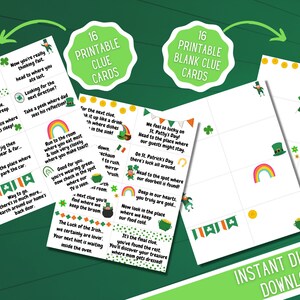 St. Patrick's Day Scavenger Hunt Printable Clues Indoor - Etsy