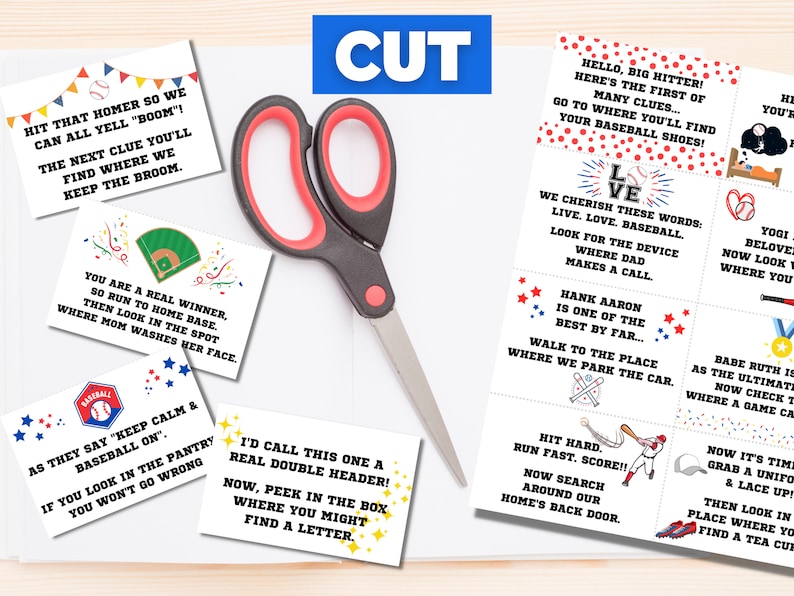 Baseball Birthday Scavenger Hunt Printable for Kids - Indoor Sports ...