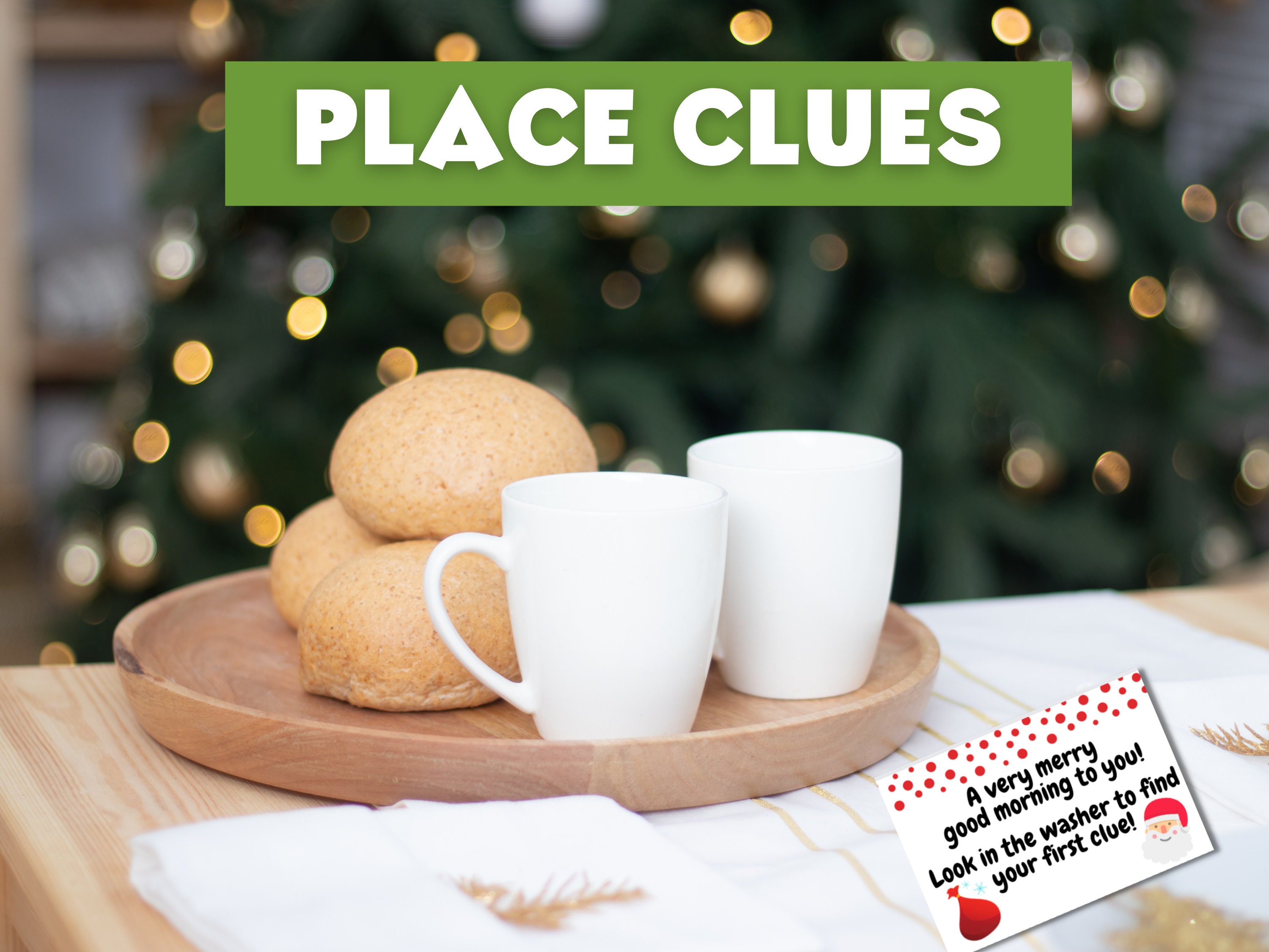 Christmas Scavenger Hunt Printable Clues - Indoor Treasure Hunt Hints ...
