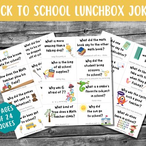 Back to School Printable Lunch Box Jokes for Kids to Celebrate First ...