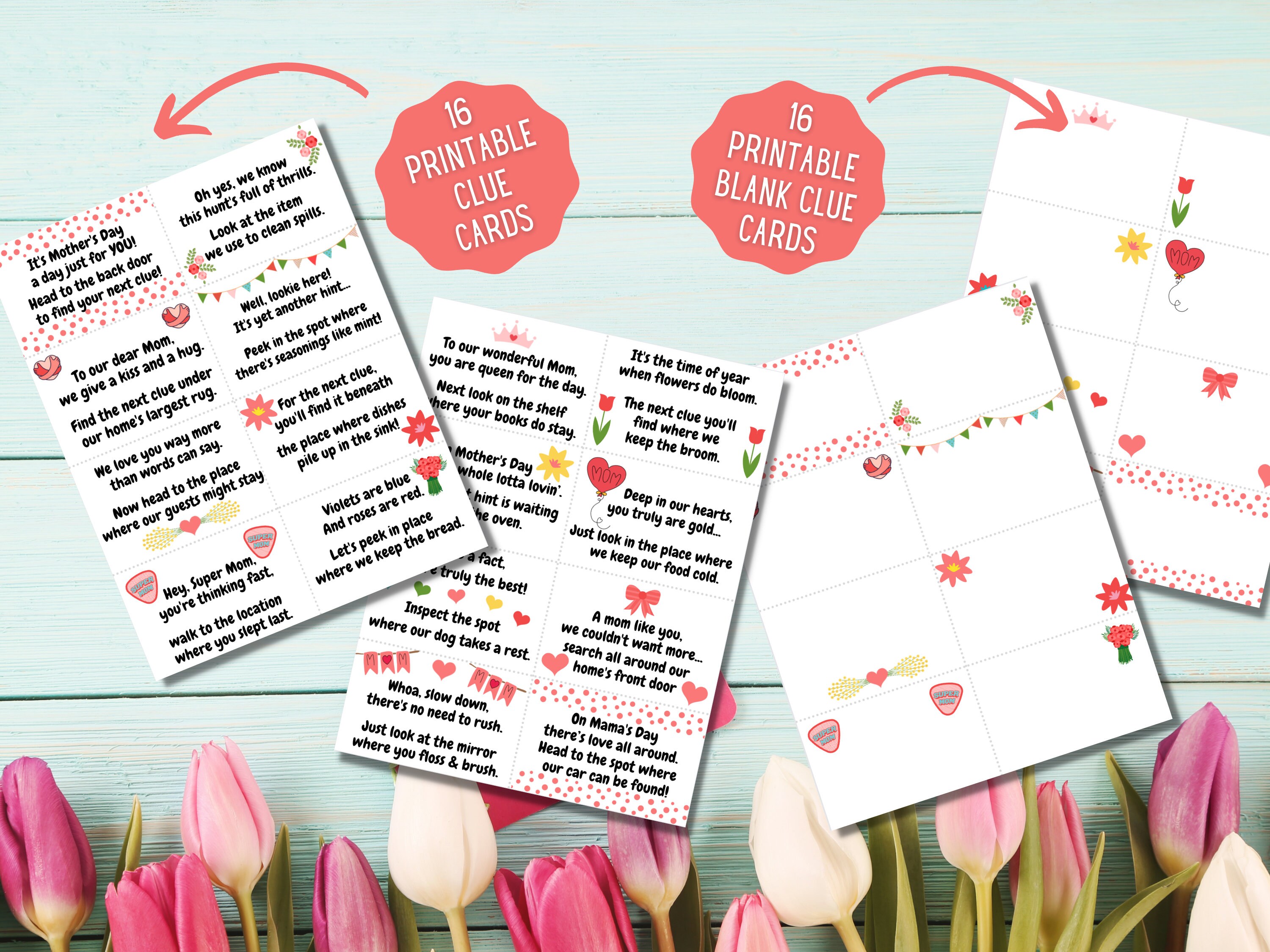 Mother’s Day Scavenger Hunt Printable Clues - Indoor Treasure Hunt ...