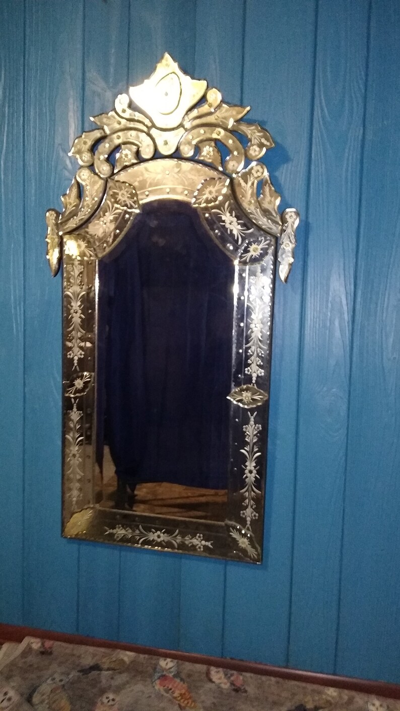 Vintage Venetian Wall Mirror - Etsy