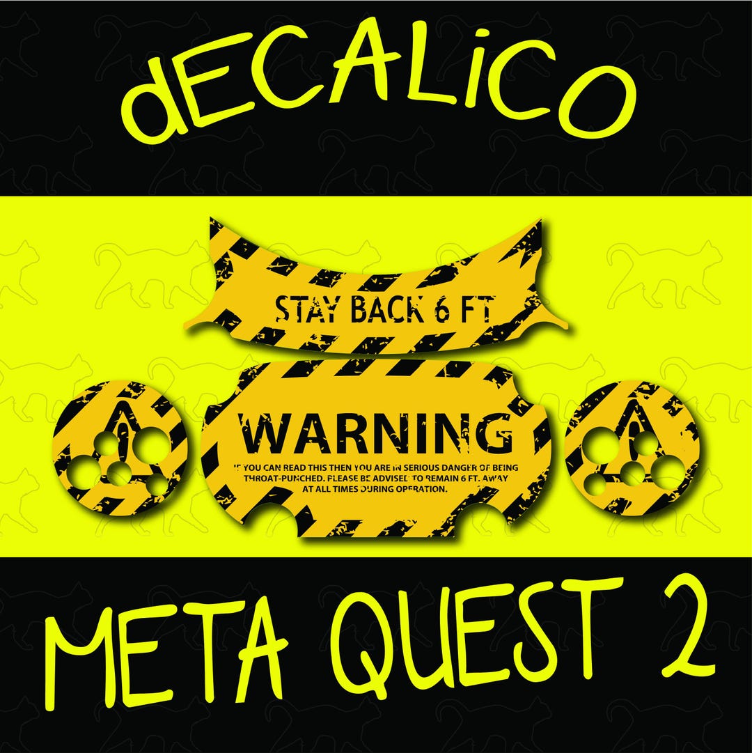 Meta Quest 2 Decal - WARNING - Etsy