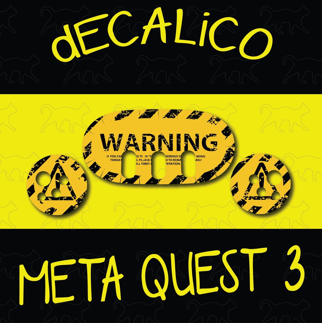 Meta Quest 3 Decal - WARNING - Etsy