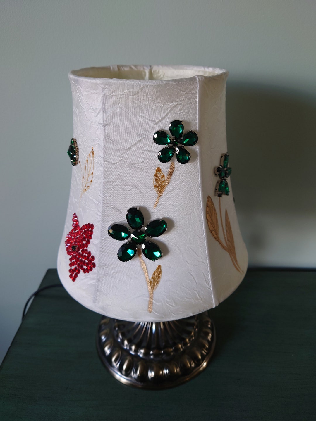 Handcrafted Lamp Shade Bell Cut Rhinestones - Etsy