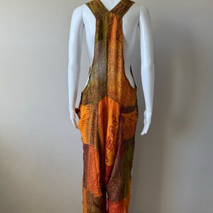 Unisex Hippie Patchwork Overalls With Harem Leg Design, 100% Cotton ...